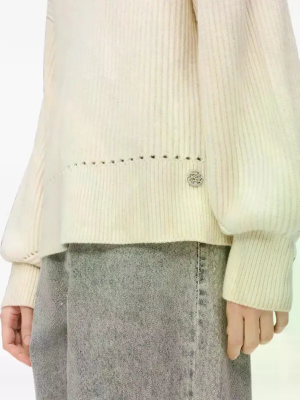 Karl Lagerfeld Wide-collar V-neck Sweater