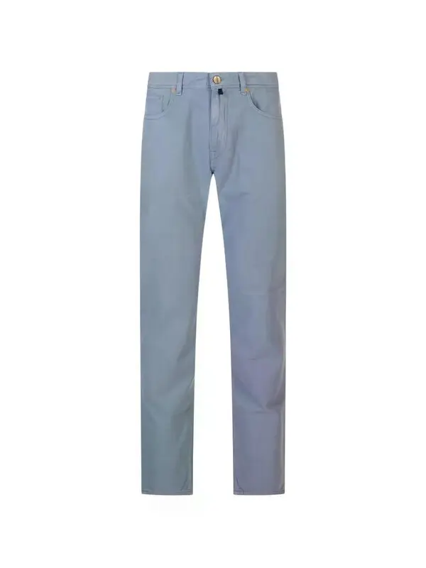 Incotex Logo-patch Straight-leg Jeans - Blue
