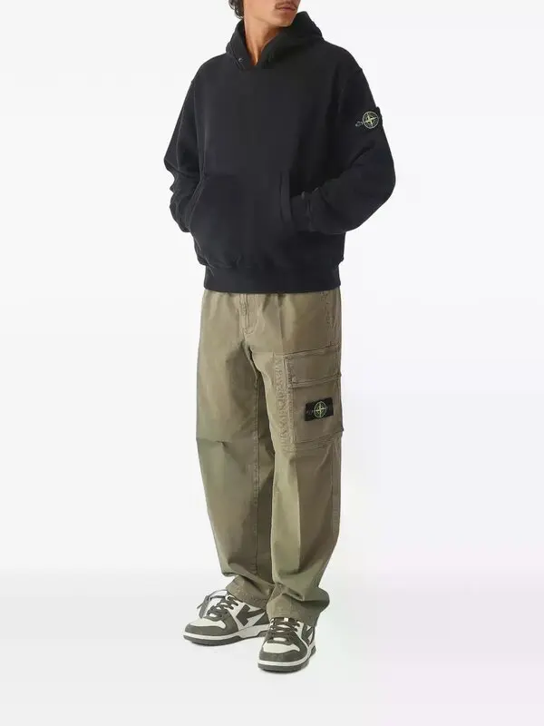 Stone Island 6100023 Brushed Organic Cotton Fleece - Black