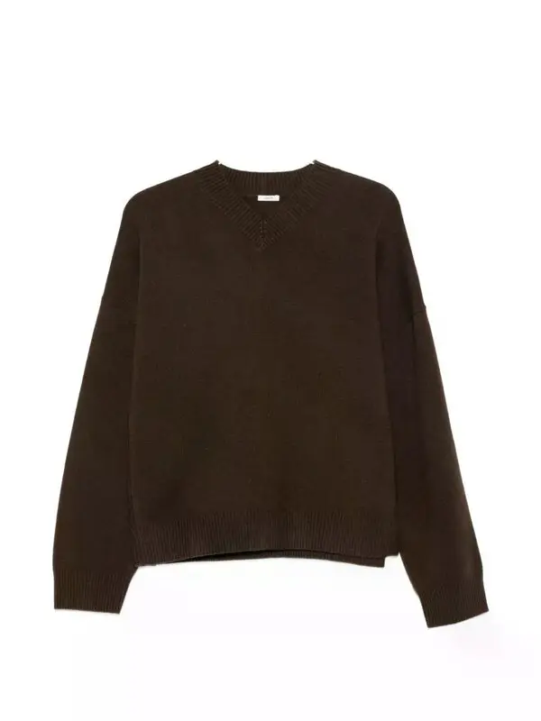 JOSEPH V-neck Knitted Sweater - Brown