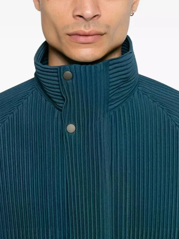 Issey Miyake Pleated High-neck Jacket