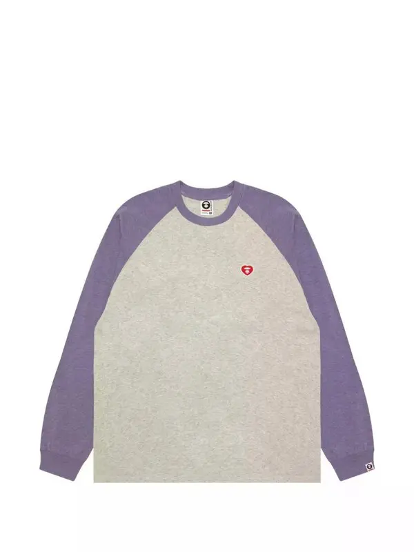AAPE BY *A BATHING APE Heart Raglan-sleeve T-shirt - Grey