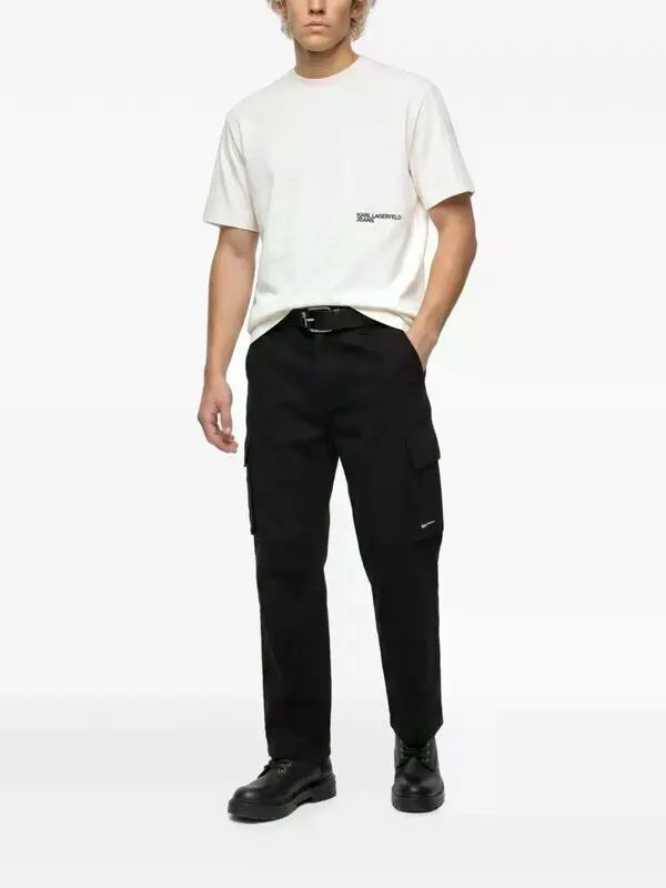 Karl Lagerfeld Coated Cotton Cargo Pants