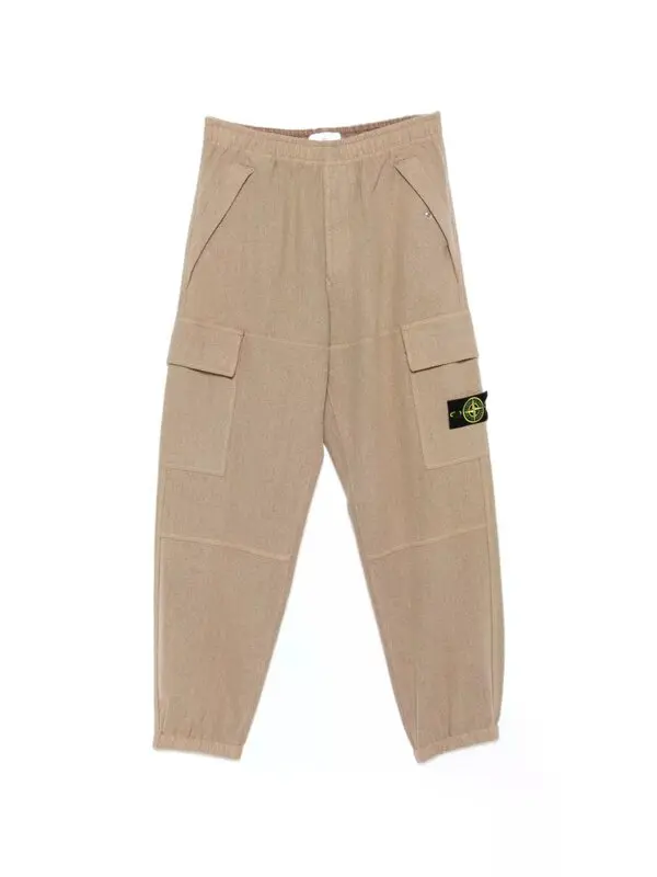 Stone Island Logo-patch Cargo Pants - Neutrals