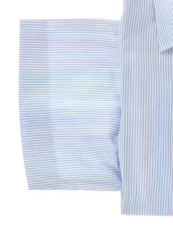 Corneliani Striped Cotton Shirt - Blue
