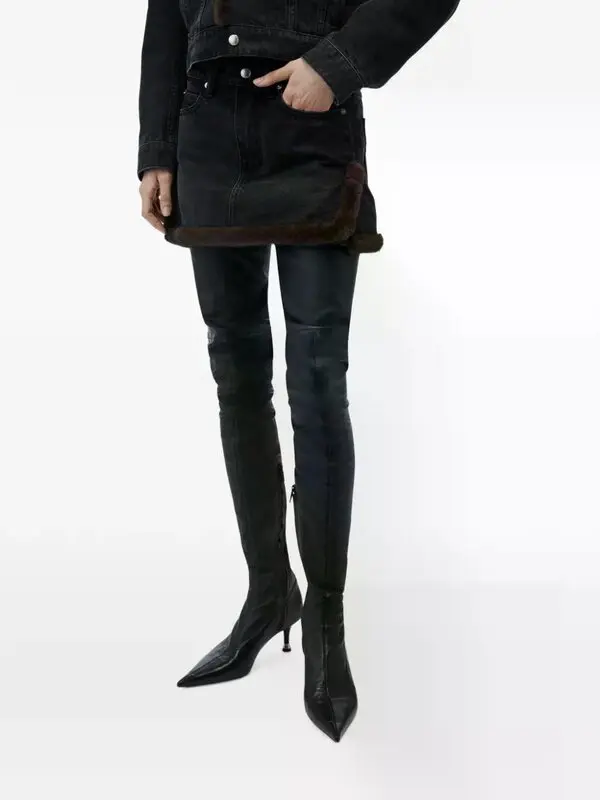 Alexander Wang Denim Mini Skirt - Black