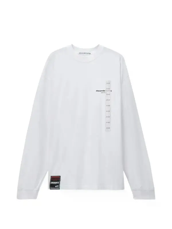 Alexander Wang Graphic Long Sleeve T-shirt - White