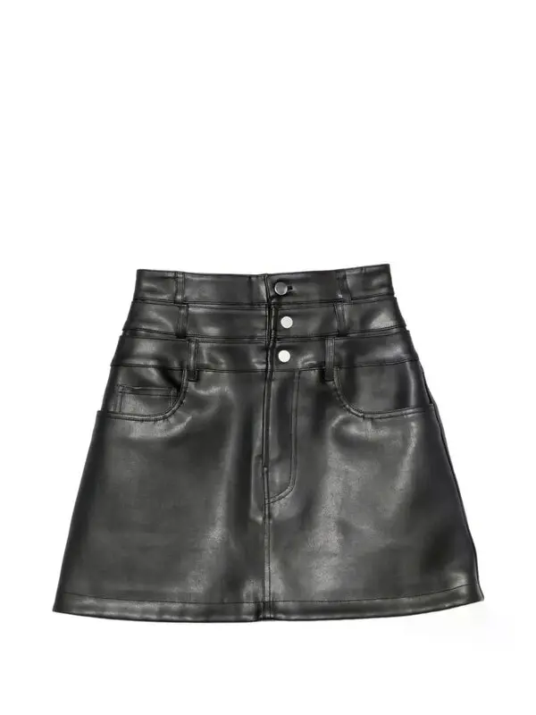Viktor & Rolf Triple-layer Leather Mini Skirt - Black