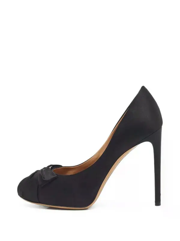 FERRAGAMO Pianka Bow Platform Pumps - Black