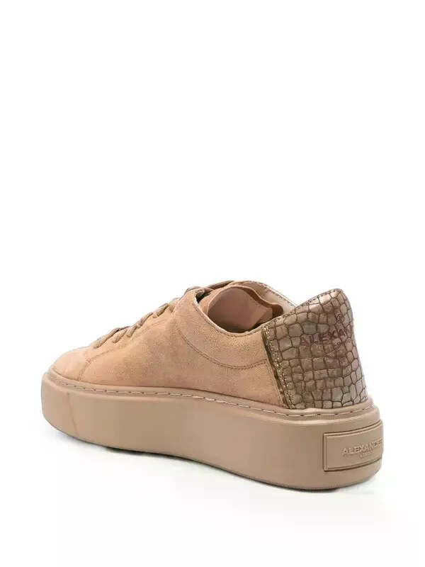 ALEXANDER SMITH Croc-effect Suede Sneakers