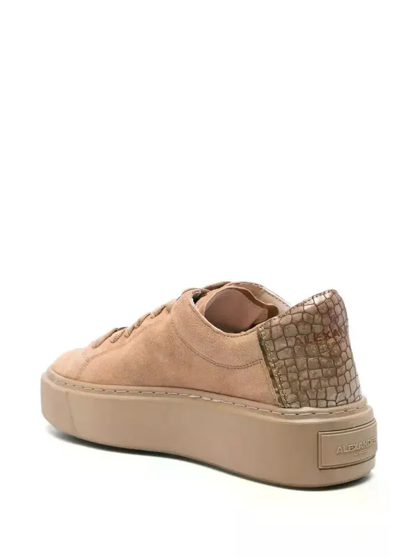 ALEXANDER SMITH Croc-effect Suede Sneakers