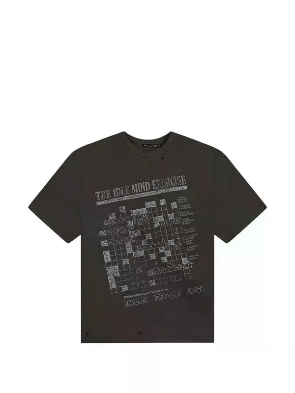 BOREDOM KILLS Graphic-print Distressed T-shirt