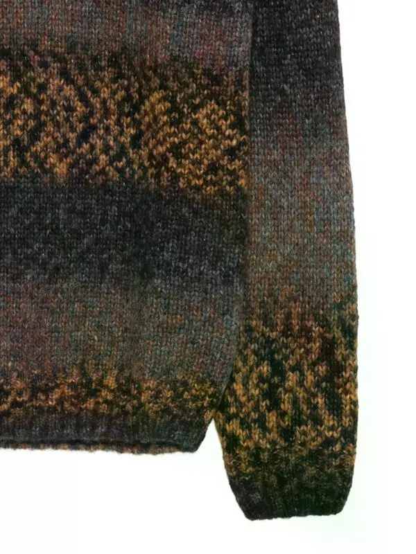 DONDUP Gradient-effect Jacquard-knit Sweater