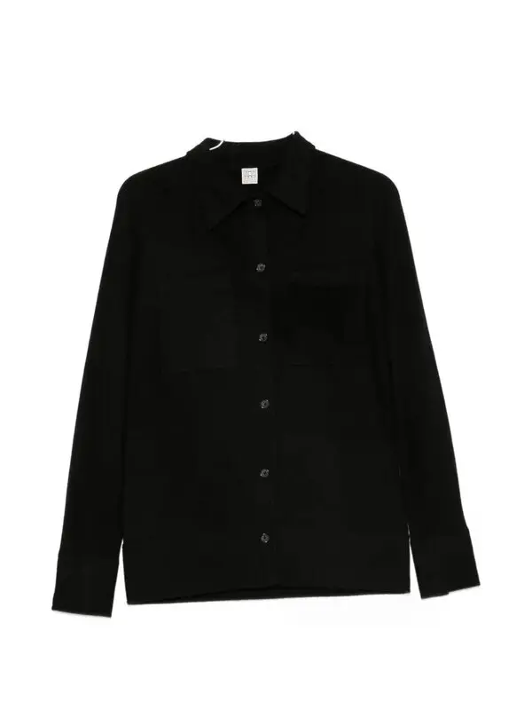 TOTEME Button-up Chest-pocket Shirt - Black