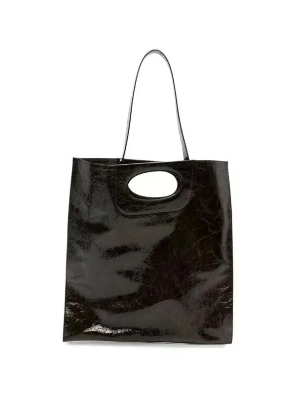 GHERARDINI Piattina Leather Tote Bag - Brown
