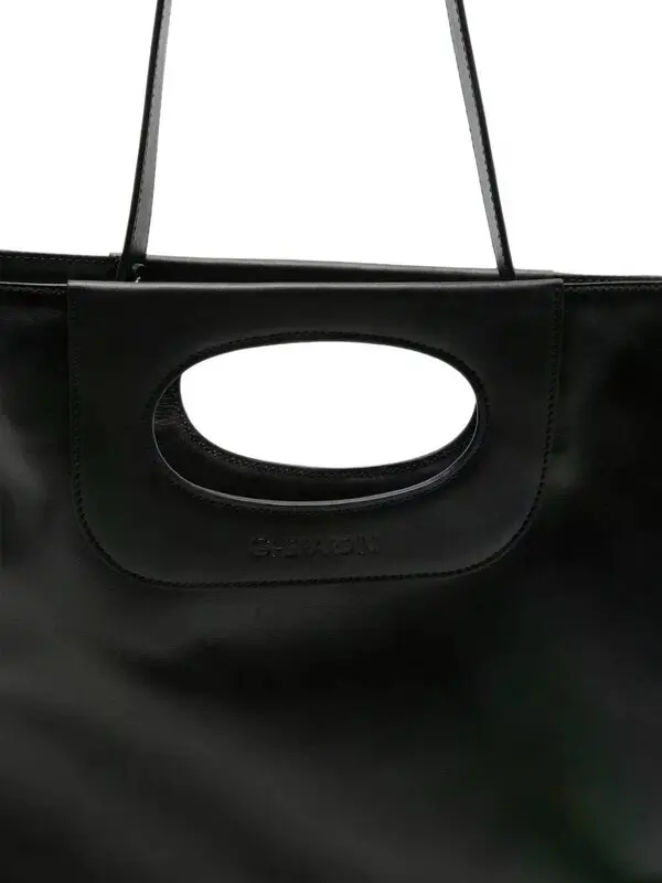 GHERARDINI Leather Tote Bag - Black
