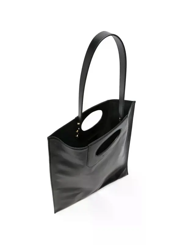 GHERARDINI Leather Tote Bag - Black