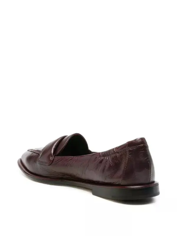 POMME D´OR Pointed-toe Leather Loafers - Red