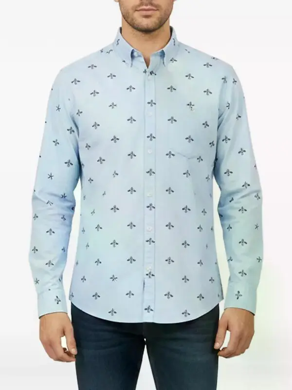Gucci Bee Print Shirt - Blue