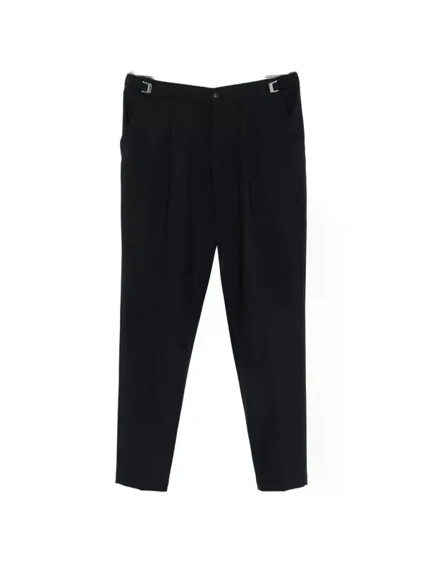 CELLAR DOOR Leo T Pleated Straight-leg Trousers - Blue