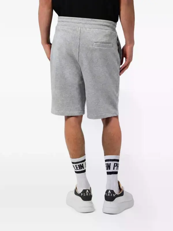 Philipp Plein Fleece Shorts With "greatness" Print