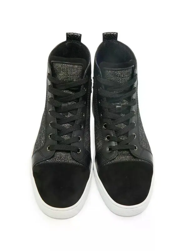 CHRISTIAN LOUBOUTIN Louis Orlato Python-embossed High-top Sneakers