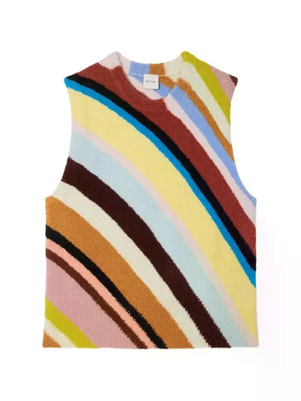 Paul Smith Swirl Knitted Tank Top - Neutrals