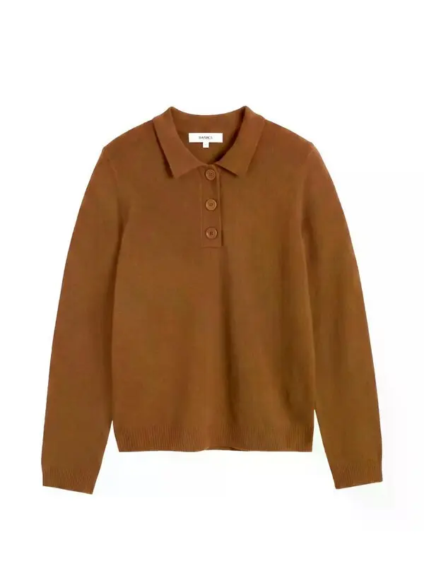 Chinti & Parker Polo Collar Sweater - Brown