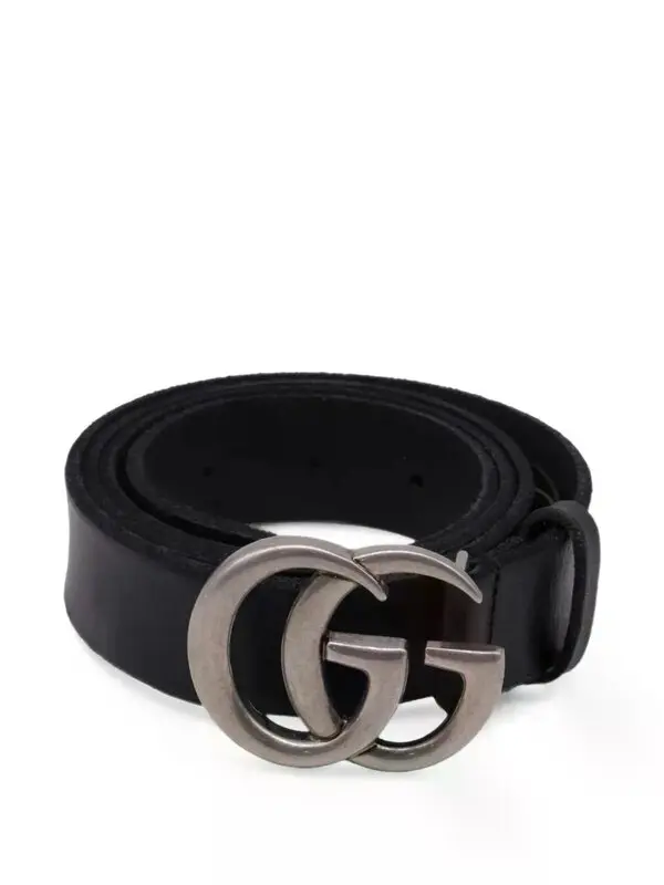 Gucci Gg Marmont Buckle Belt - Black