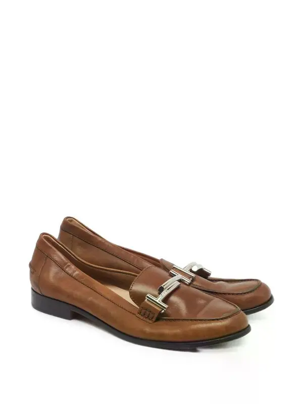 TOD'S Double T Leather Loafers