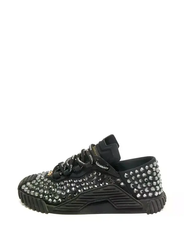 Dolce & Gabbana Crystal Embellished Sneakers - Black