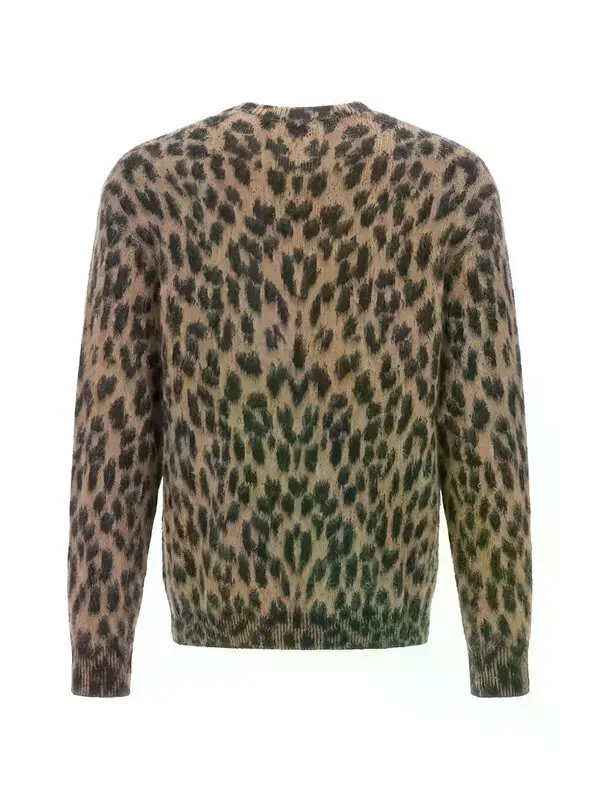 LANEUS Leopard-print Sweater
