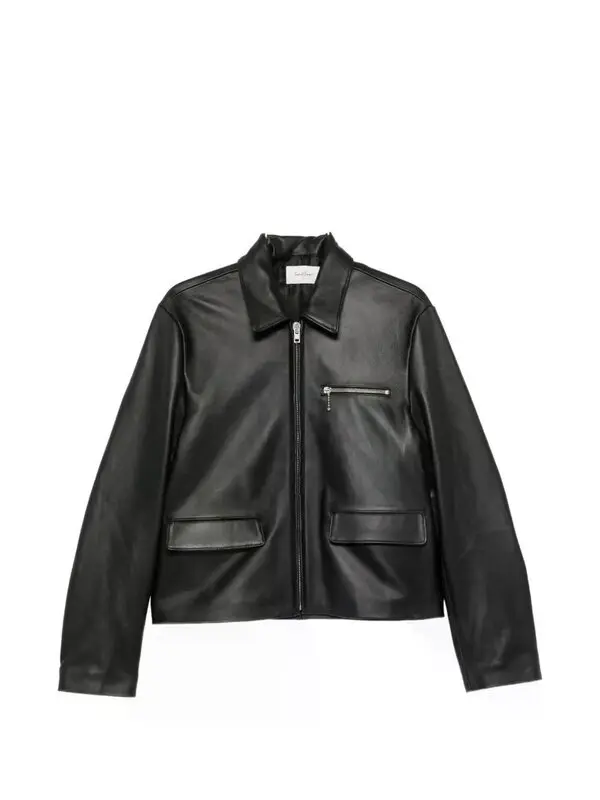 SECOND / LAYER Solo Leather Jacket - Black