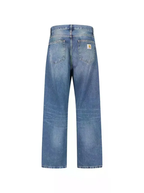 Carhartt Work In Progress Single Knee Paint-splatter Faded-effect Jeans