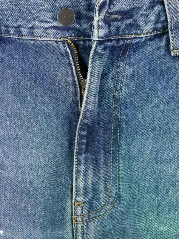 Carhartt Work In Progress Single Knee Paint-splatter Faded-effect Jeans