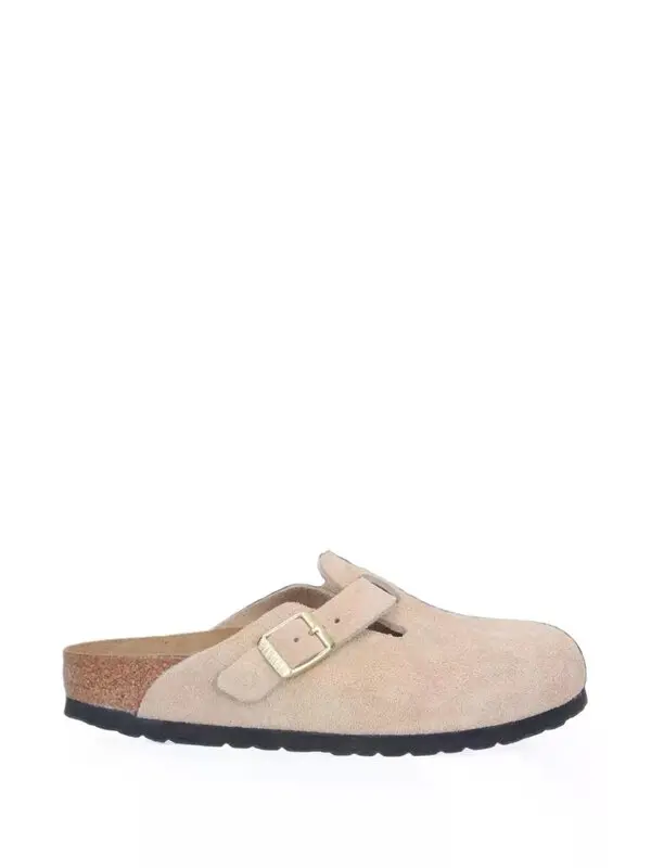 BIRKENSTOCK Boston Suede Mules - Neutrals