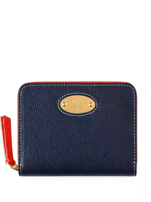 Mulberry Logo-plaque Grained Leather Purse - Blue