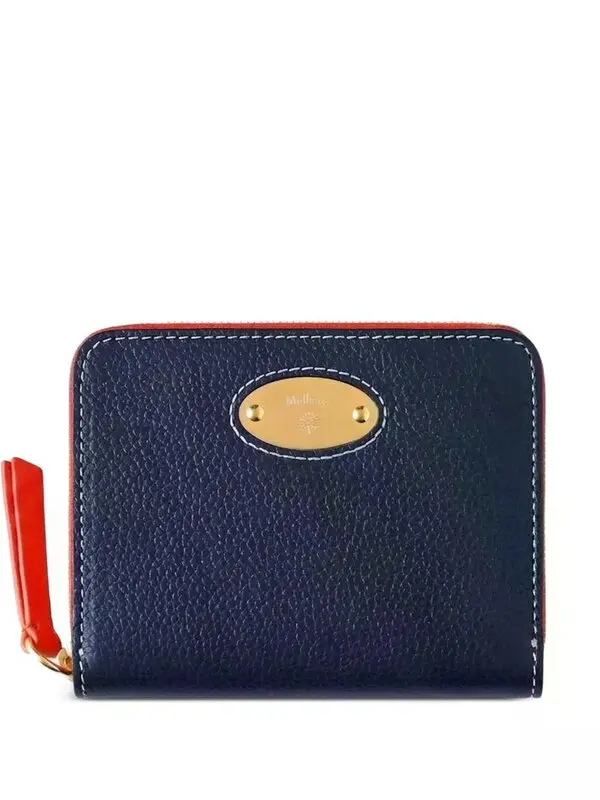 Mulberry Logo-plaque Grained Leather Purse - Blue