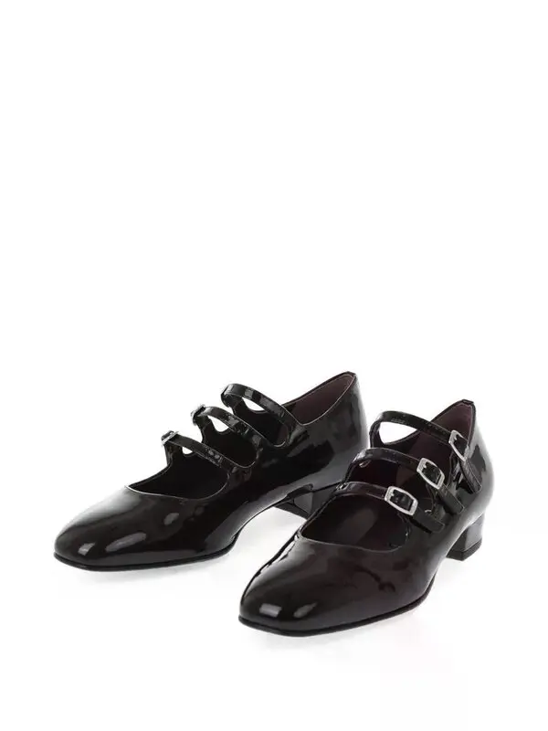 CAREL Ariana Patent Leather Ballet Flats With Buckle-fastening Straps