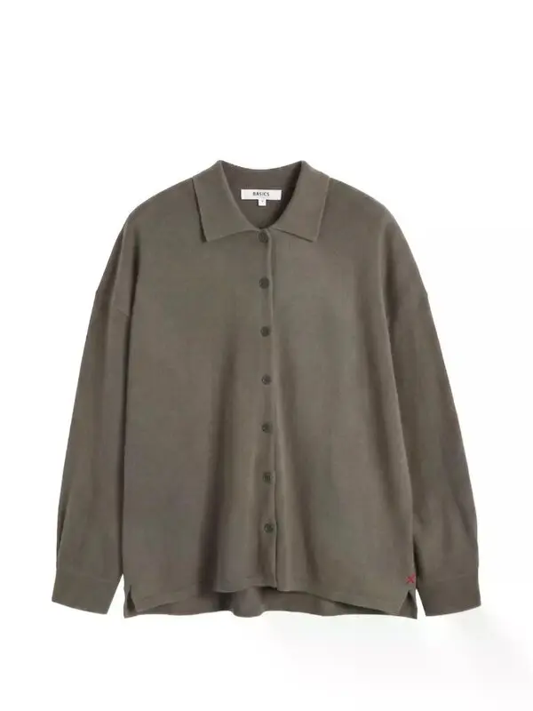 Chinti & Parker Button-up Collared Cardigan - Grey