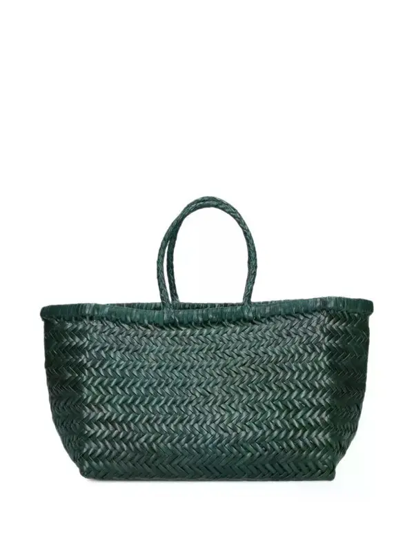 Dragon Diffusion Woven Leather Tote Bag - Green