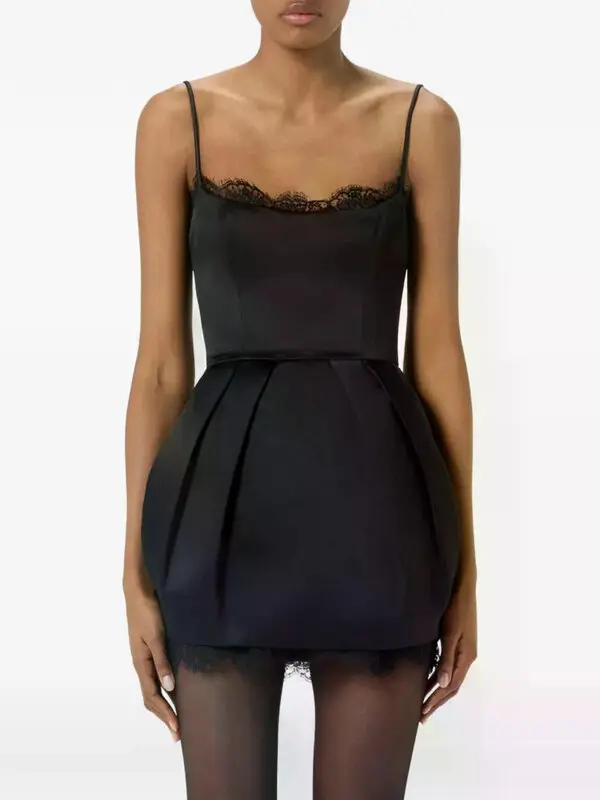 Blumarine Lace-trim Balloon Mini Dress