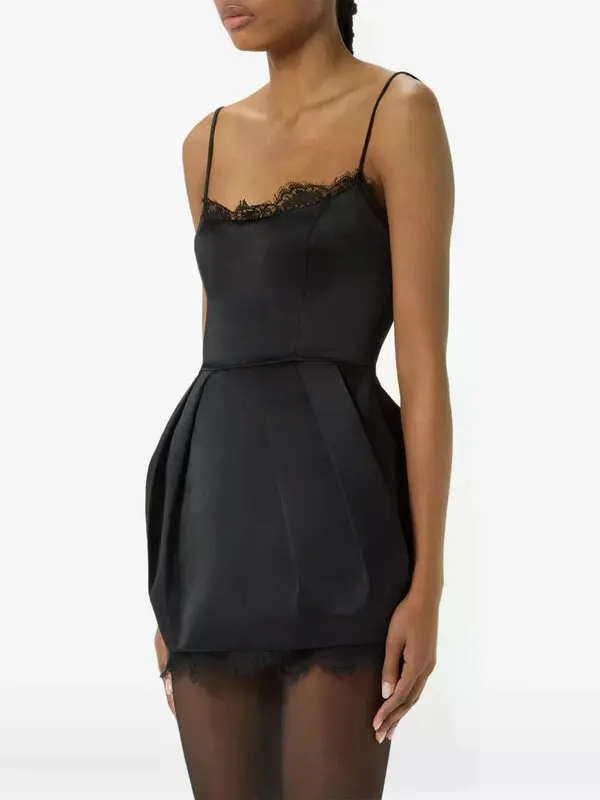 Blumarine Lace-trim Balloon Mini Dress