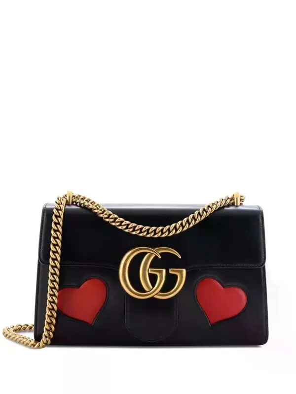 Gucci Marmont Chain Patchwork Shoulder Bag - Black