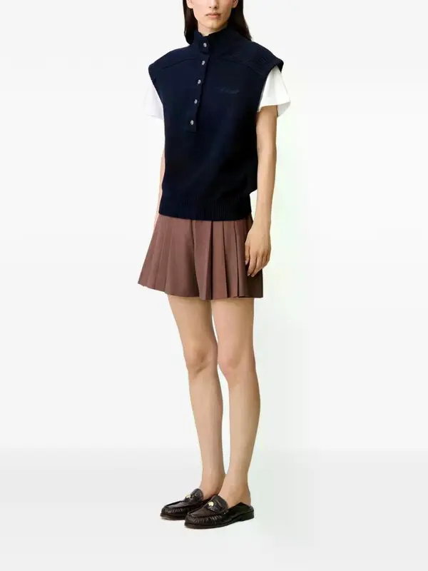 Claudie Pierlot Sleeveless Wool Jumper - Blue