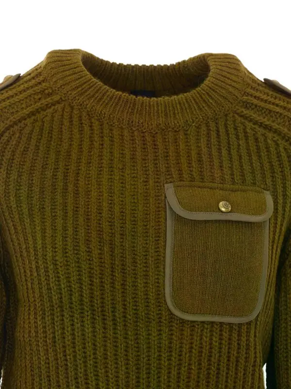 Pinko Ribbed Sweater With Small Pocket
