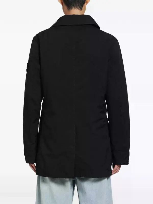 Stone Island Logo Patch Button-up Coat