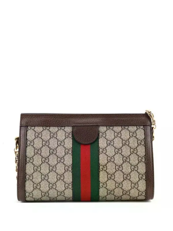 Gucci Ophidia Chain Shoulder Bag - Brown