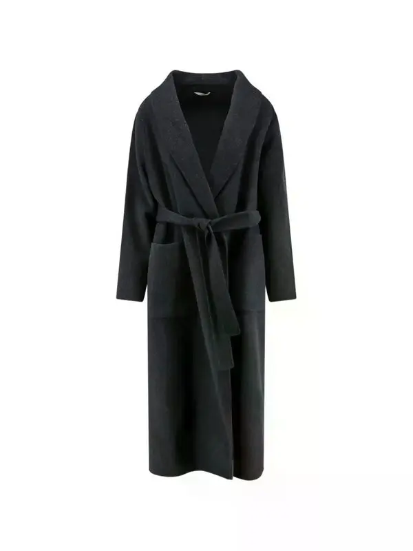 HEVO Belted Shawl-lapel Coat