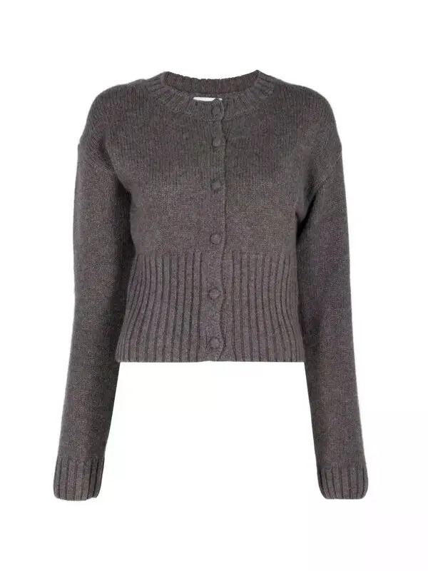 ST. AGNI Ribbed Knit Wool Cardigan